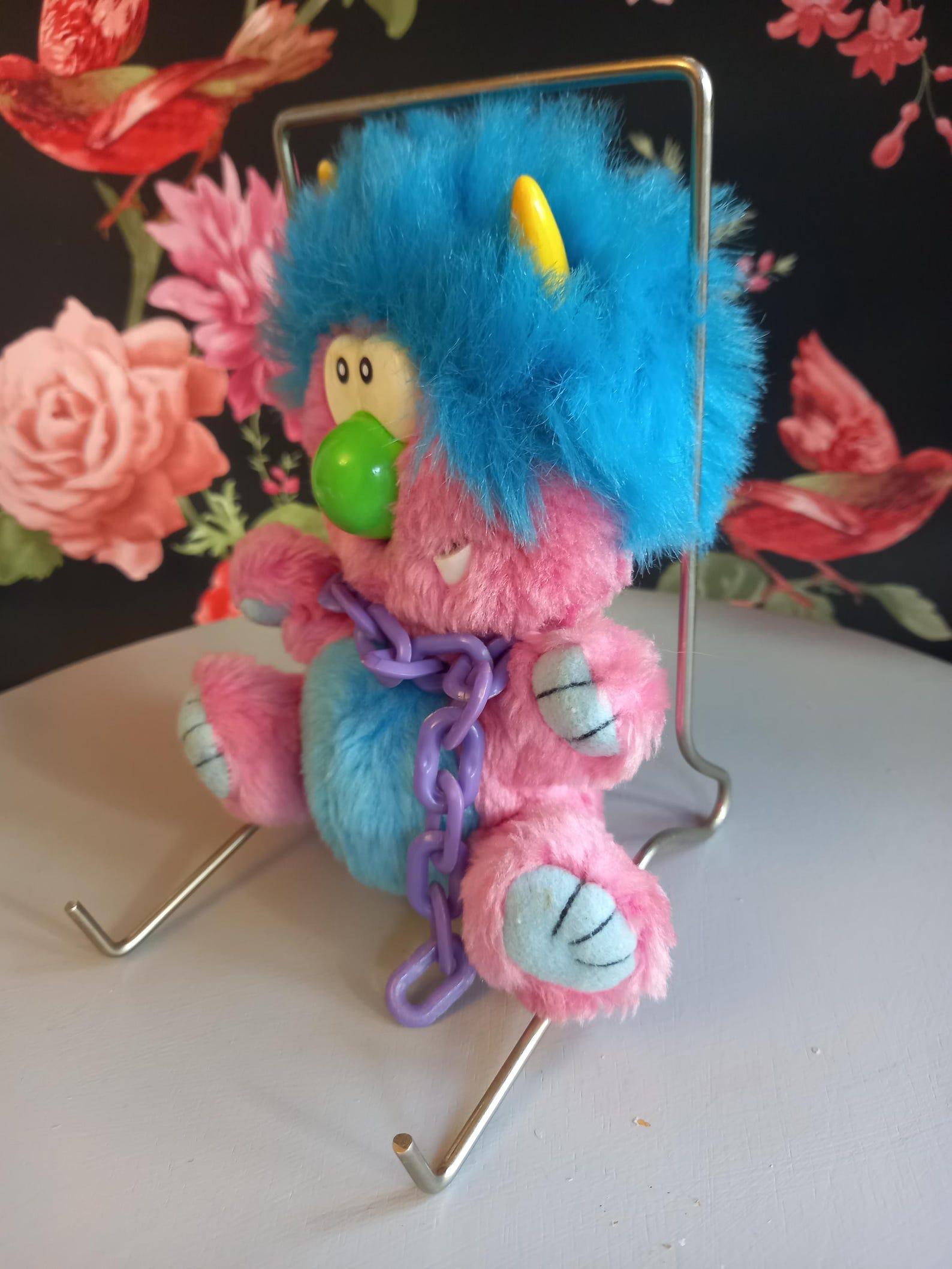 Vintage Kuddlee Uglee Pink & Blue Monster 80s Soft Toy Plush Small - Etsy