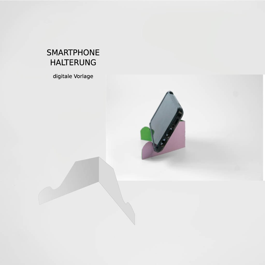 Digital PDF TEMPLATE, Craft Template for a Simple Cell Phone Holder ...