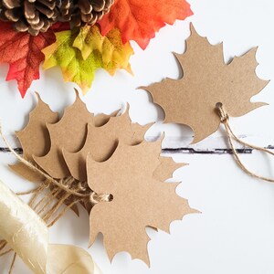 Autumn Leaf Gift Tags X 6, Fall Leaf Gift Labels, Thanksgiving Gift ...