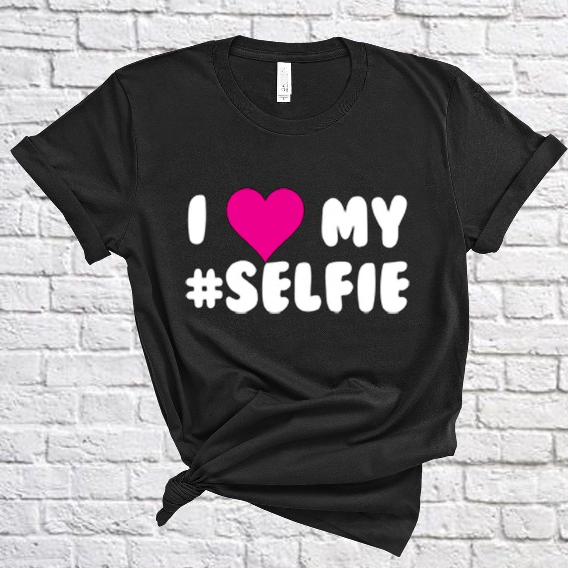I Love My Selfie Black Women's T Shirt selfie tees | Etsy