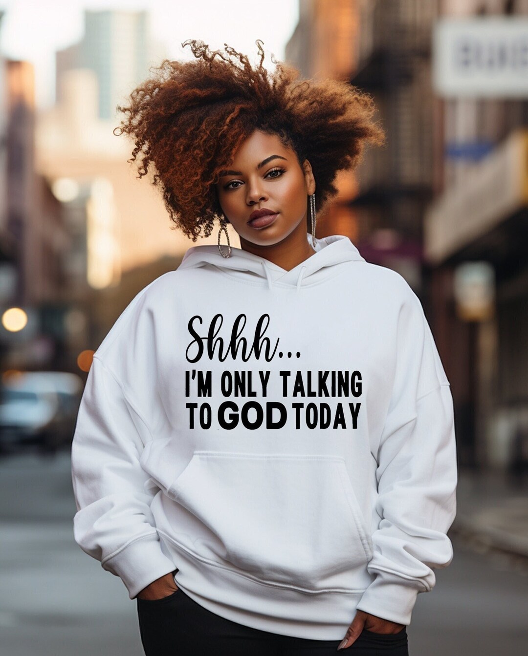 Shhh, I’m Only Talking to God Hoodie - Christian Humor Sweatshirt - Etsy