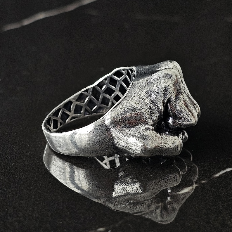 Sterling Silver Clenched Fist Ring: Bold Statement Jewelry - Etsy