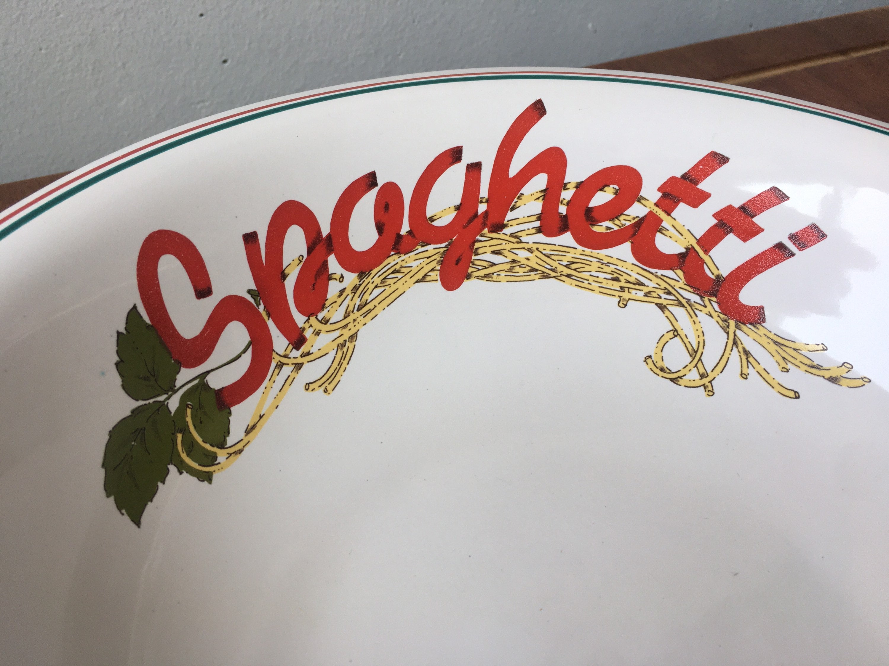 Vintage Retro Ceramic Spagetti Bowl Large Serving Pasta Bowl | Etsy