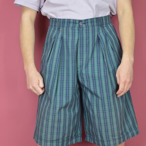 Vintage Two Colour Checkered Classic Cotton Shorts {S226} - Etsy