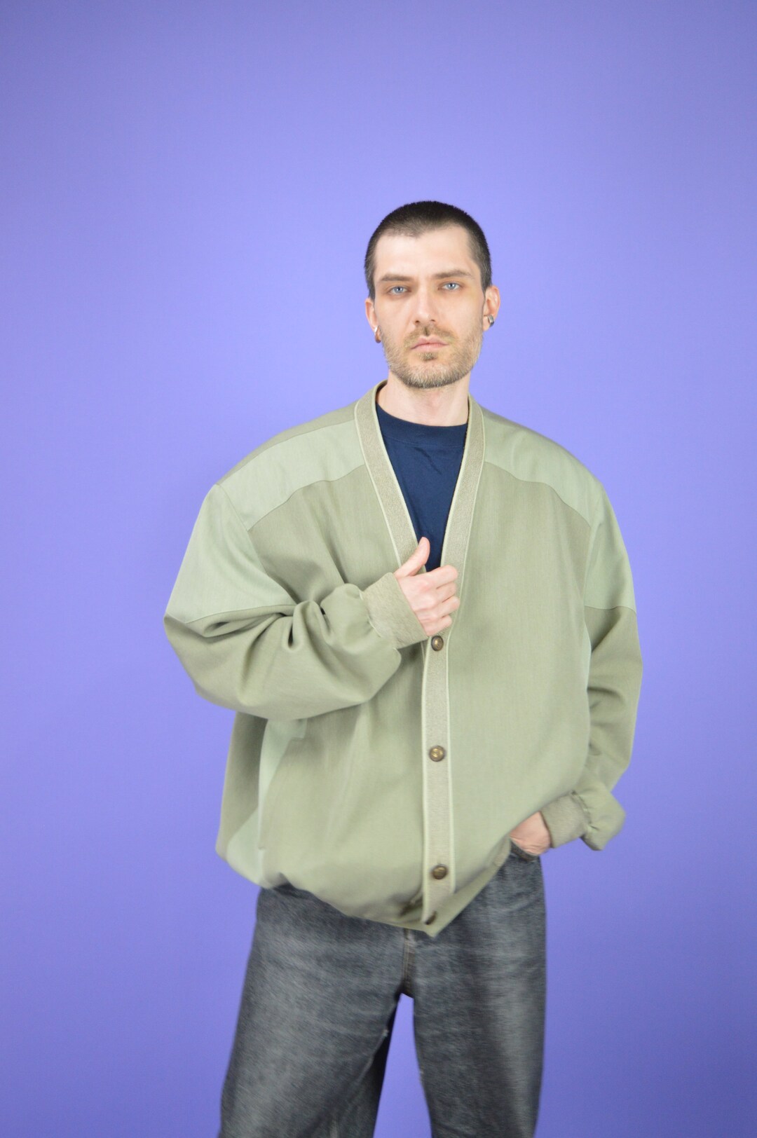 Vintage Oversize 80's Cardigan – Classic Retro Style Size XXL [J102] - Etsy