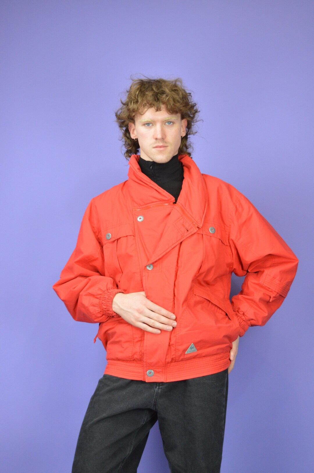 Vintage Red Classic 80's Puffer Jacket J222 - Etsy