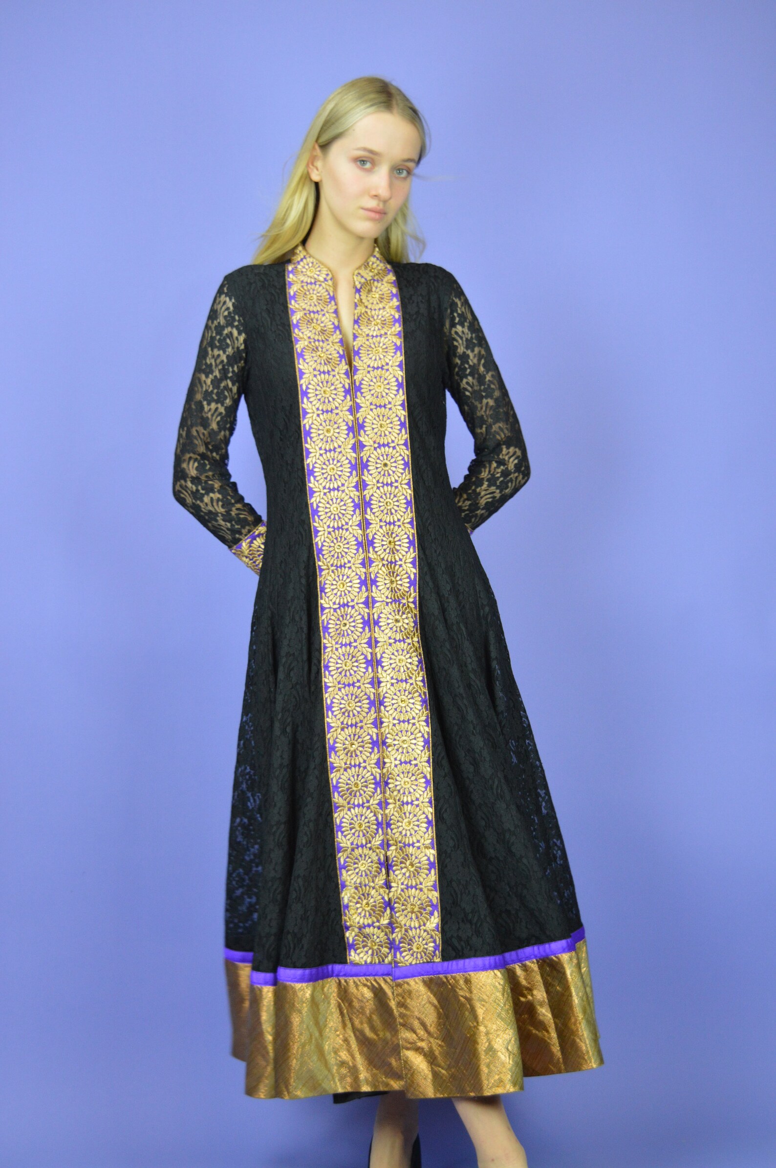 Vintage Two Colour Classic 80's Long Sleeve Dress {W466} - Etsy