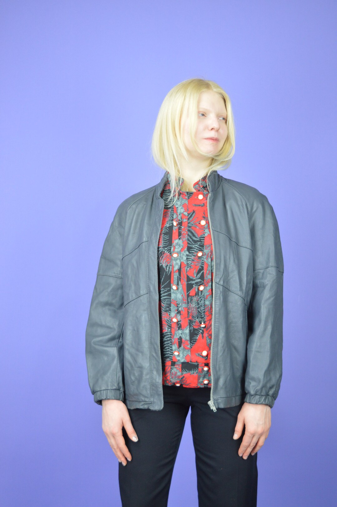 Vintage Black 80’s Leather Bomber Jacket – Retro, Iconic Style {W466 ...