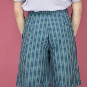 Vintage Two Colour Checkered Classic Cotton Shorts {S226} - Etsy