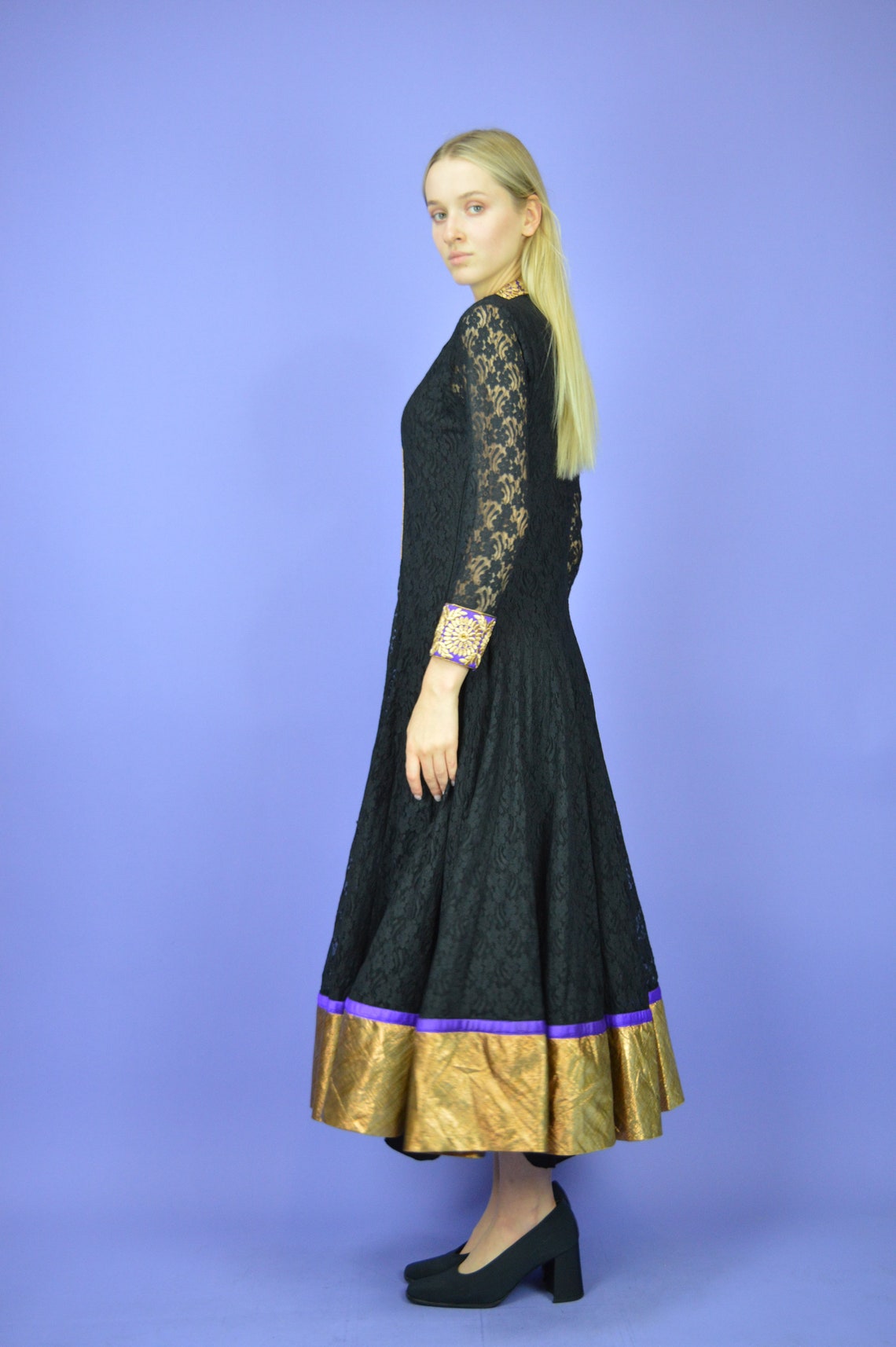Vintage Two Colour Classic 80's Long Sleeve Dress {W466} - Etsy