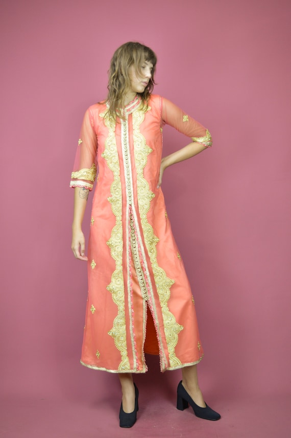 Vintage two colour Indian long sleeve dress {W650} - Gem