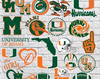 Miami hurricanes svg | Etsy
