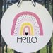 Rainbow Welcome Door Hanger | Rainbow Door Decor | Modern Door Hanger ...