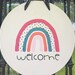 Rainbow Welcome Door Hanger Rainbow Door Decor Modern Door Hanger Entry ...