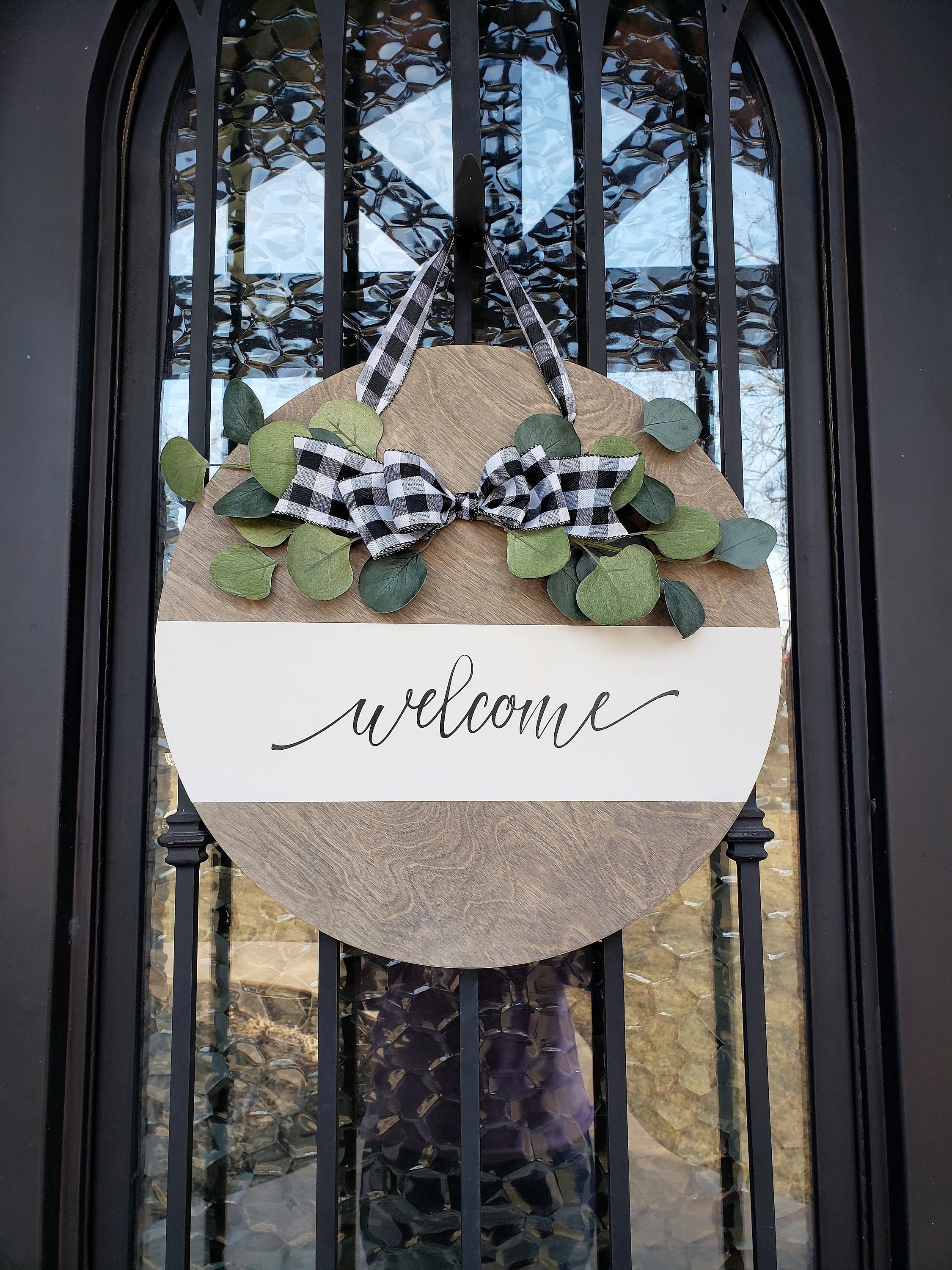 Welcome Door Hanger Farmhouse Door Hanger Door Hanger Front Door Entry ...