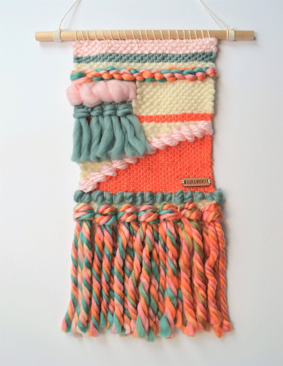 Bright Woven Wall Hanging | Handwoven Wall Art | Modern Woven Art ...