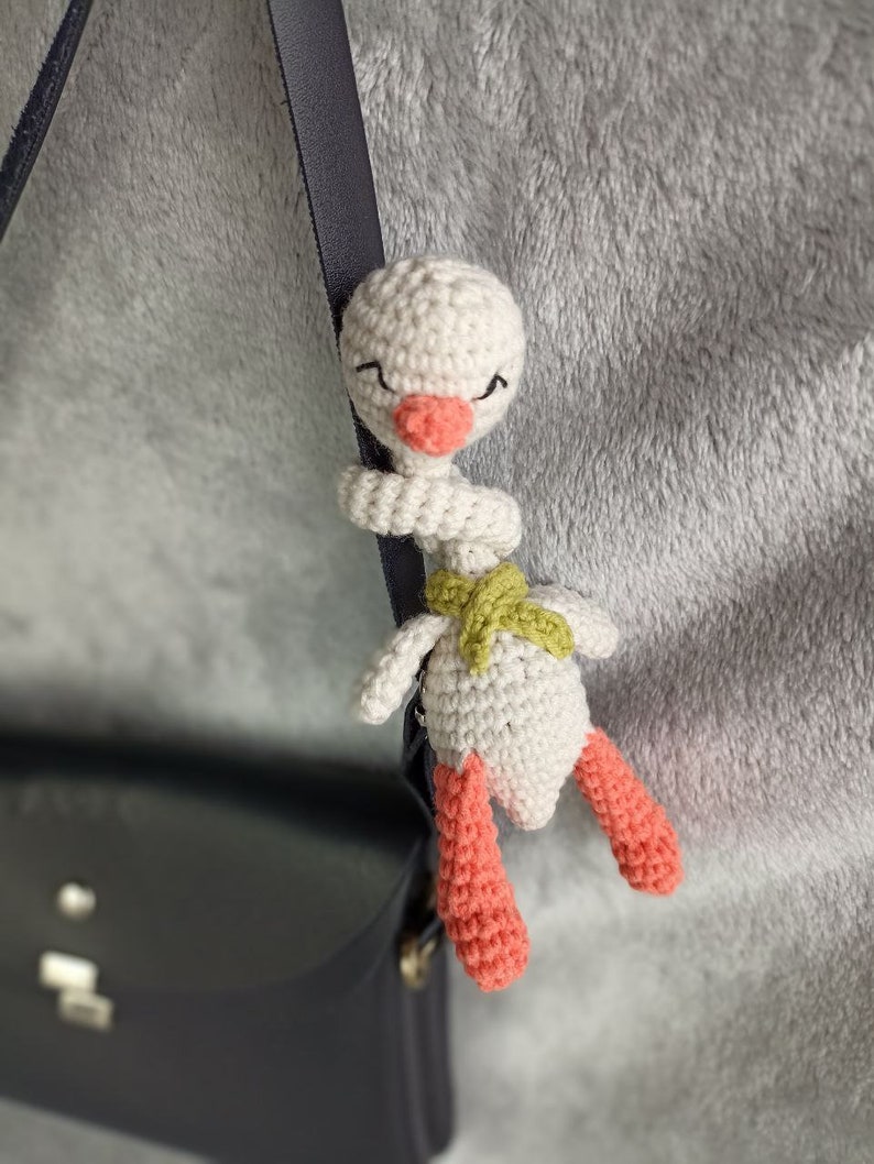 Long-neck Duck / Frog / Giraffe / Crochet Key Chain /bag Accessories - Etsy