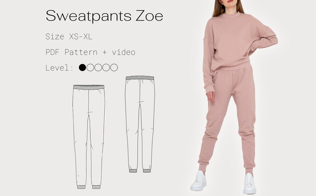 Sweatpants Pdf Pattern With Video Tutorial Sizes XS-XL - Etsy