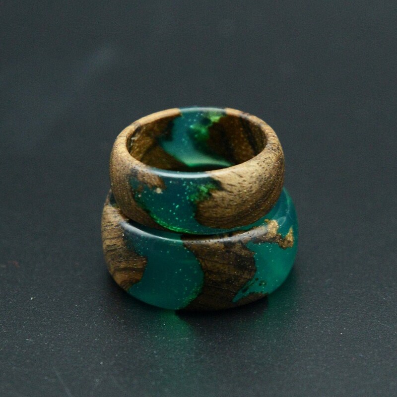 Wooden Ring Set - Etsy