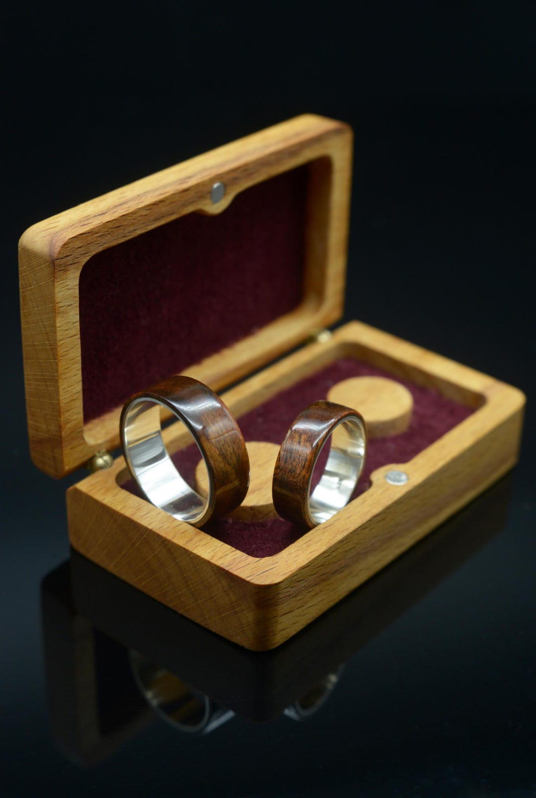Custom Couples Rings - Ipe Wood and Sterling Silver Engagement ...