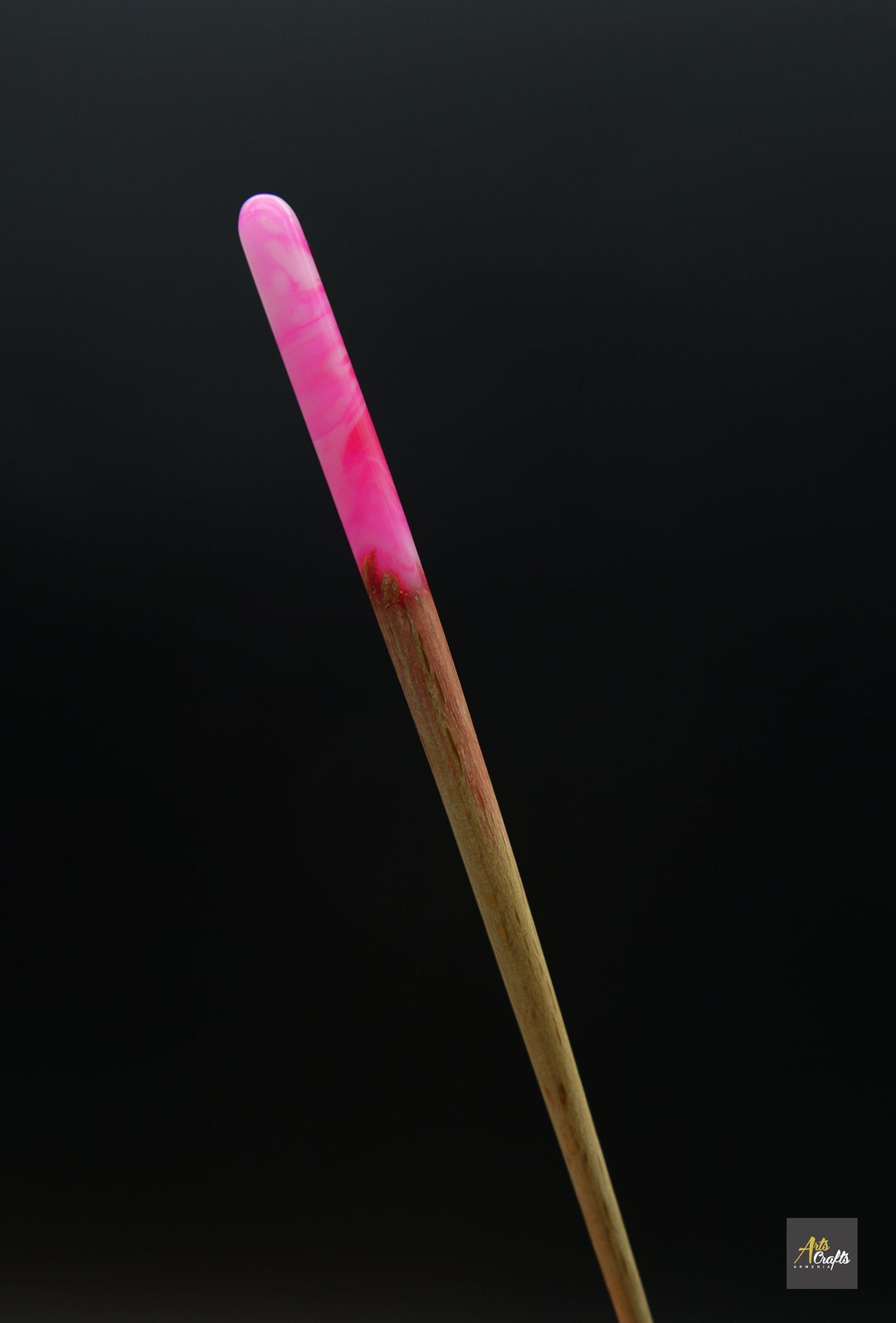 Pink Personalized Stick for Long Hair - Etsy