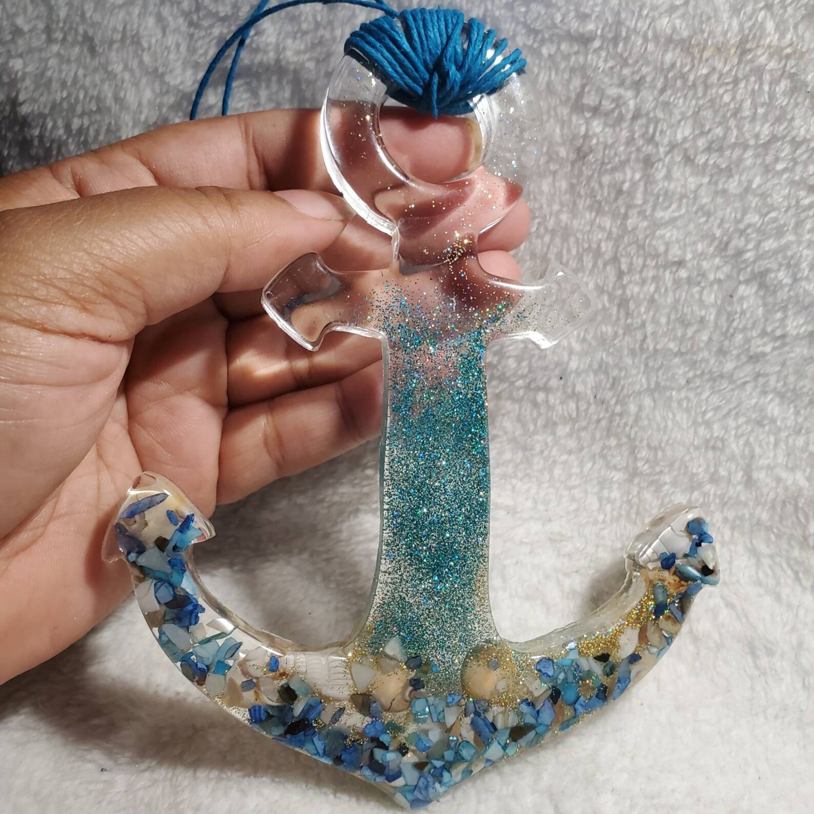 Decorative resin anchor seashell anchor | Etsy