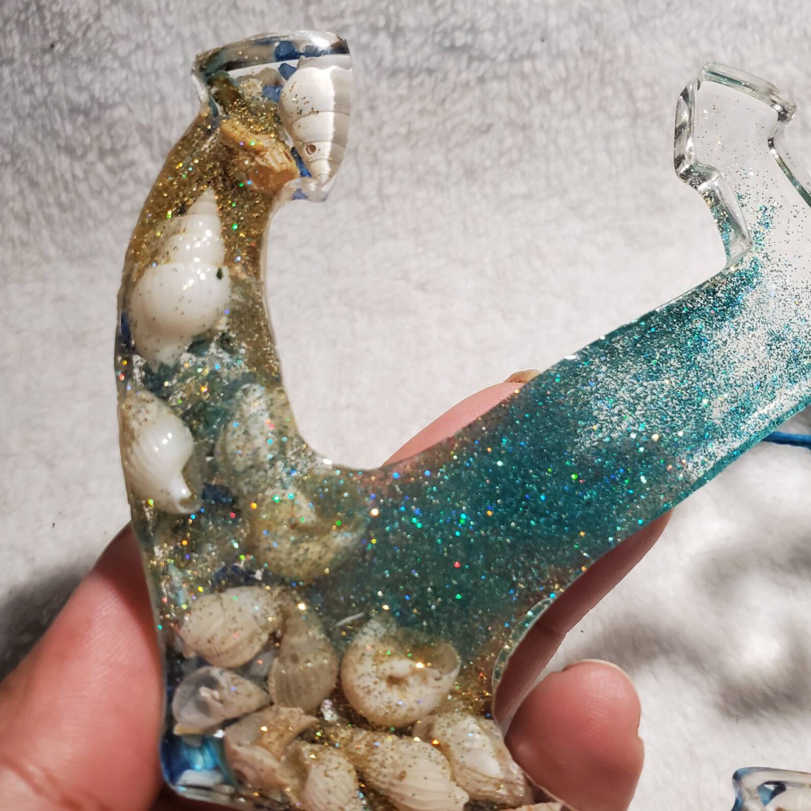 Decorative resin anchor seashell anchor | Etsy