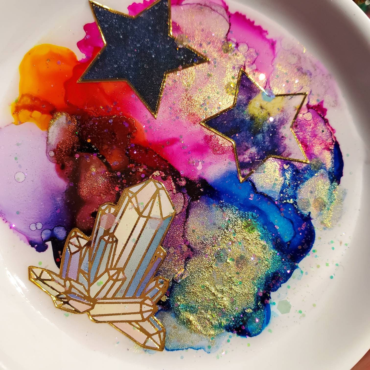 Alcohol Ink Ring Dishes Melamine Ring Dishes Ceramic Ring | Etsy