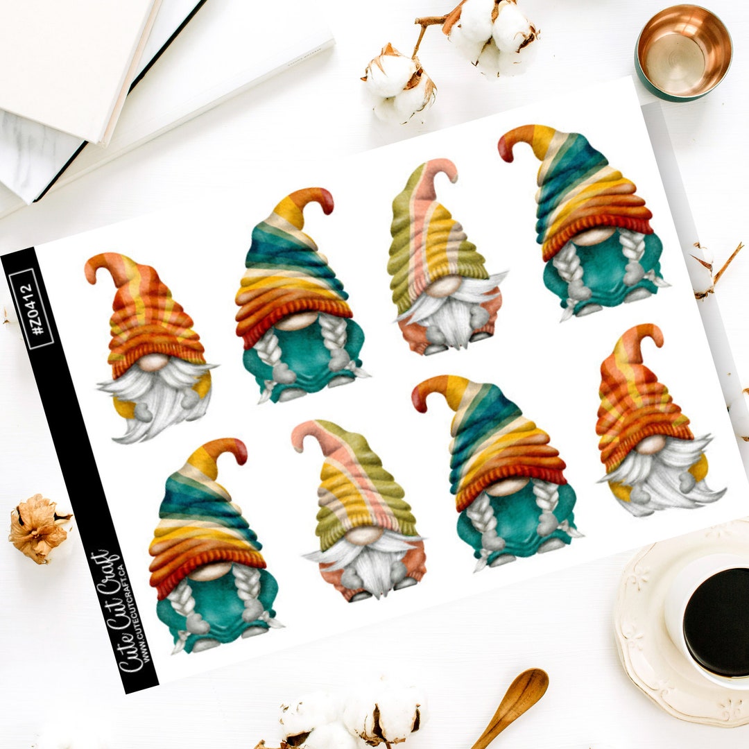 XL Gnome Planner Stickers Retro Gnomes - Etsy