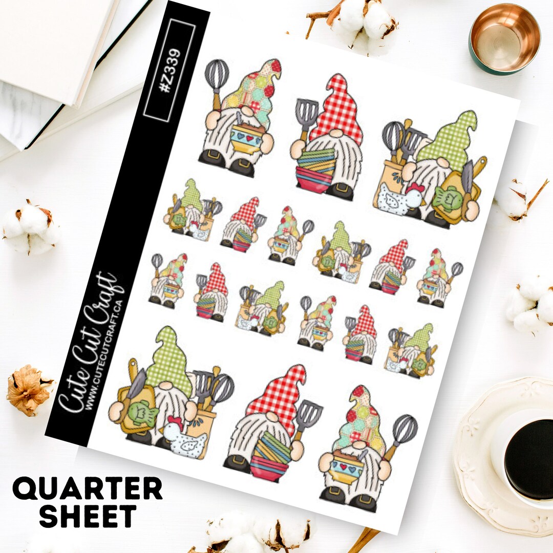 Gnome Planner Stickers Baking Gnomes 2 - Etsy