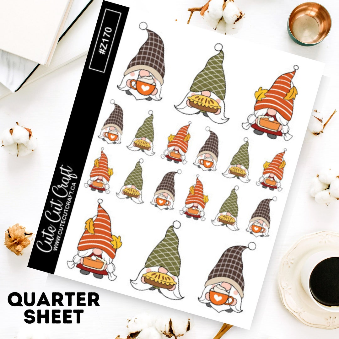 Gnome Planner Sticker Thanksgiving Gnomes 2 - Etsy
