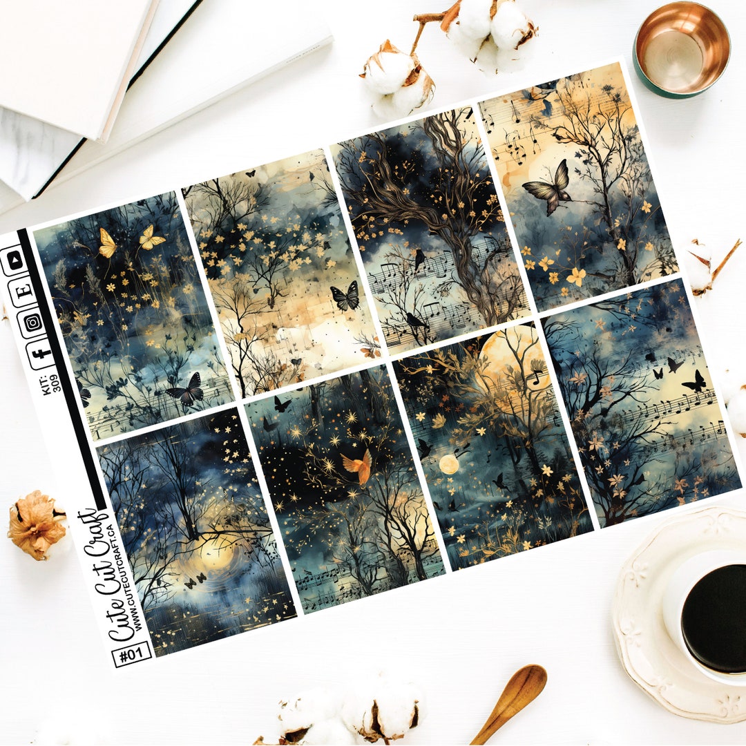 Full Box Stickers moon Music Planner Stickers 3 Sizes - Etsy