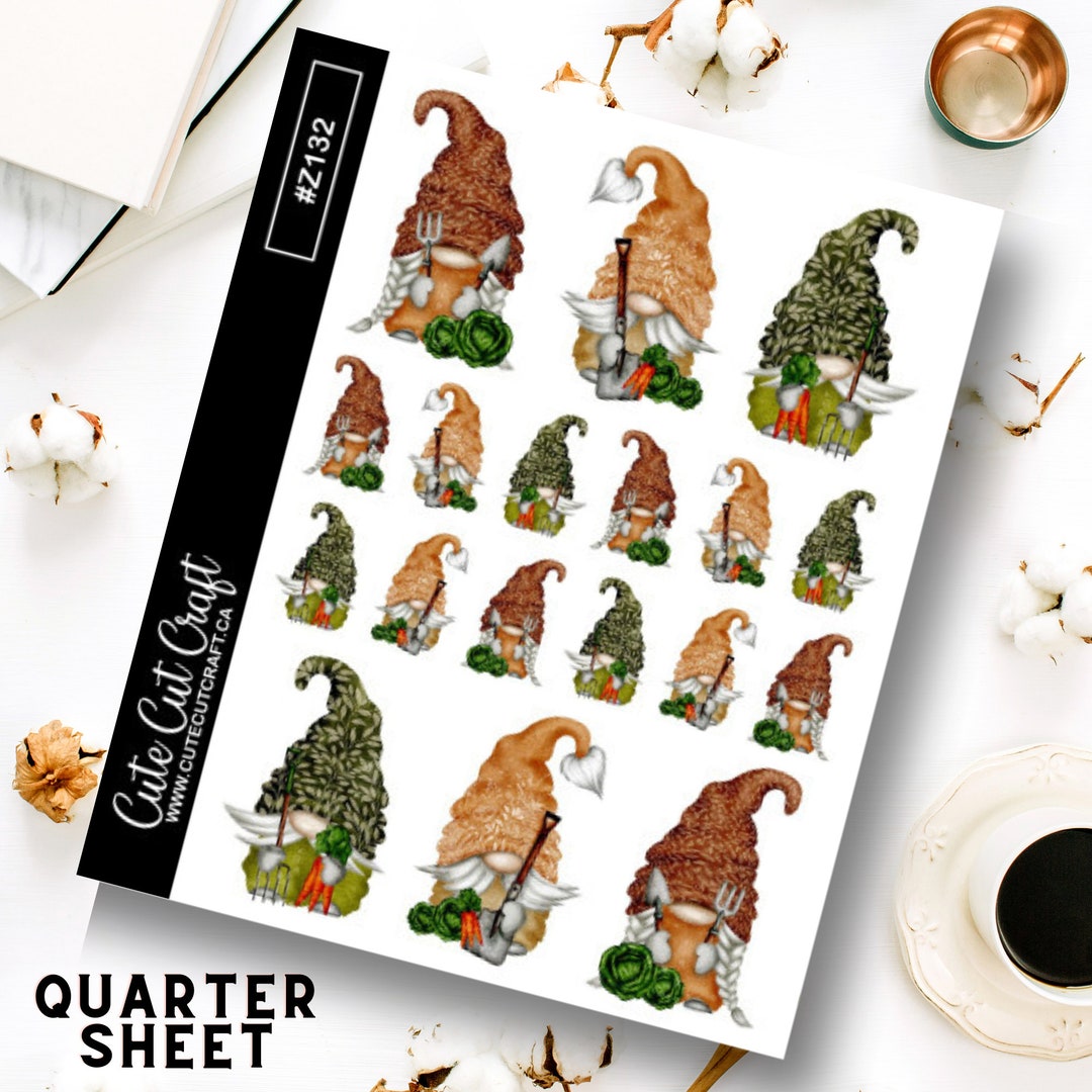 Gnome Planner Stickers Garden Gnomes - Etsy