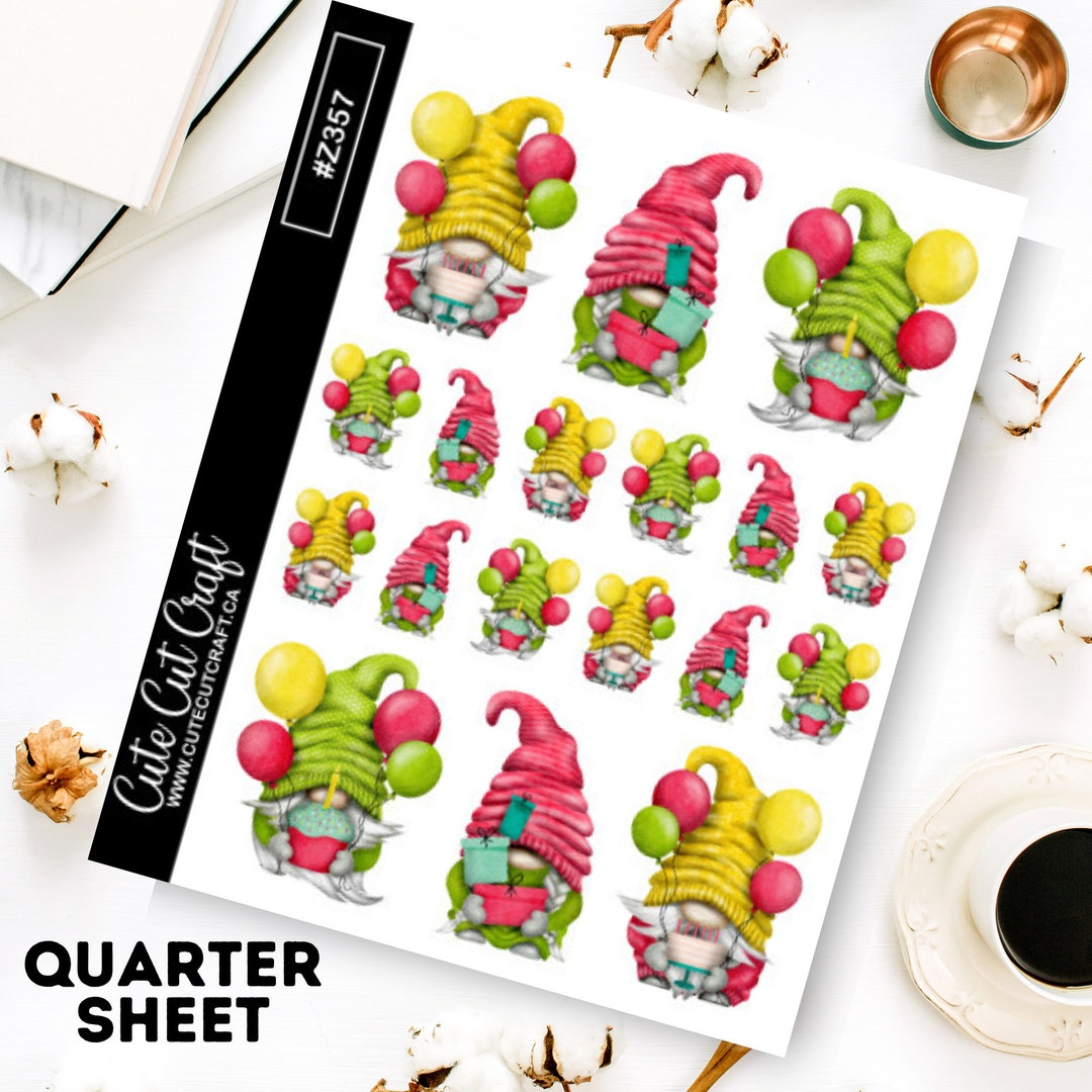 Gnome Planner Stickers Birthday Gnomes - Etsy