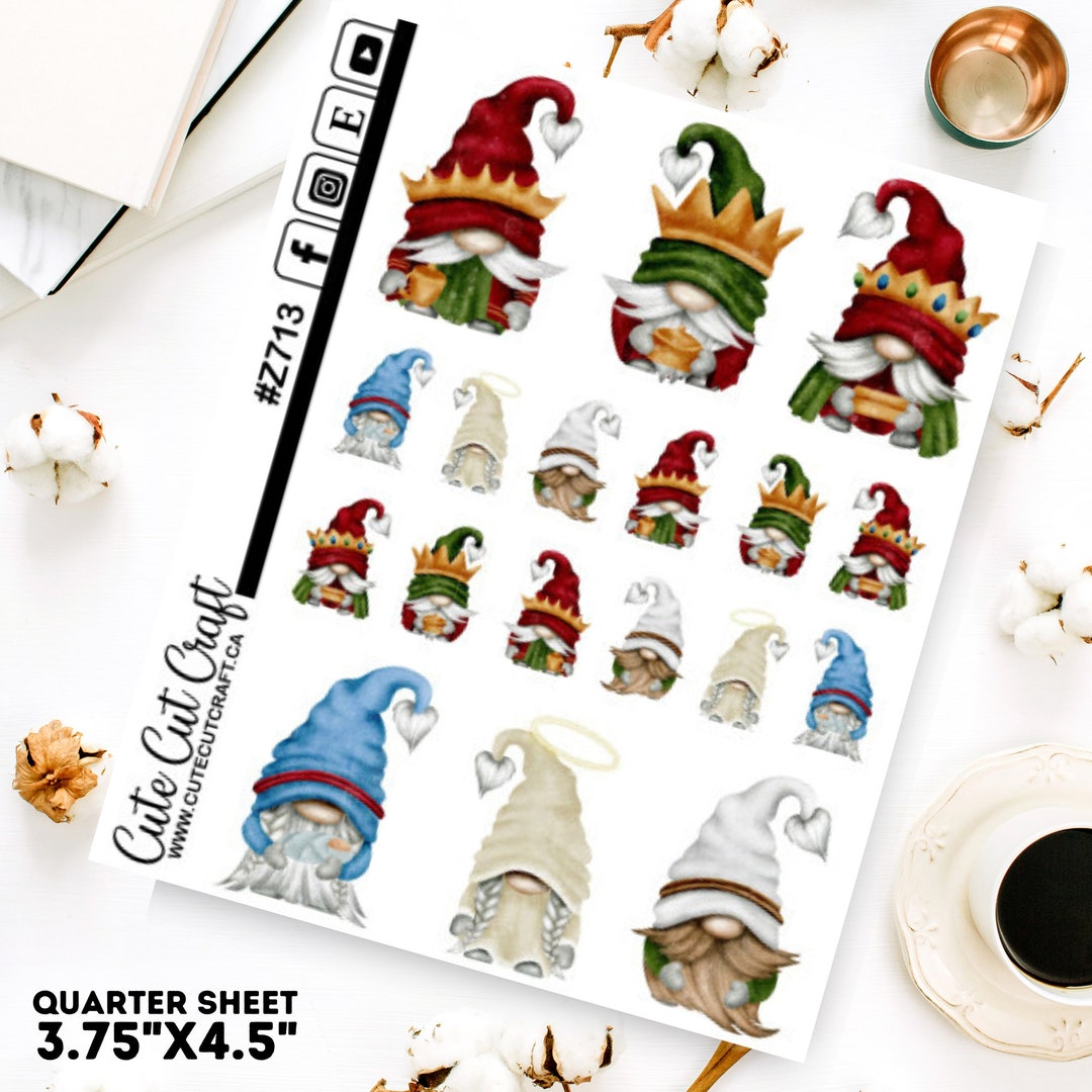 Gnome Planner Stickers Nativity Gnomes - Etsy