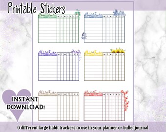 Habit Tracker Stickers - Etsy