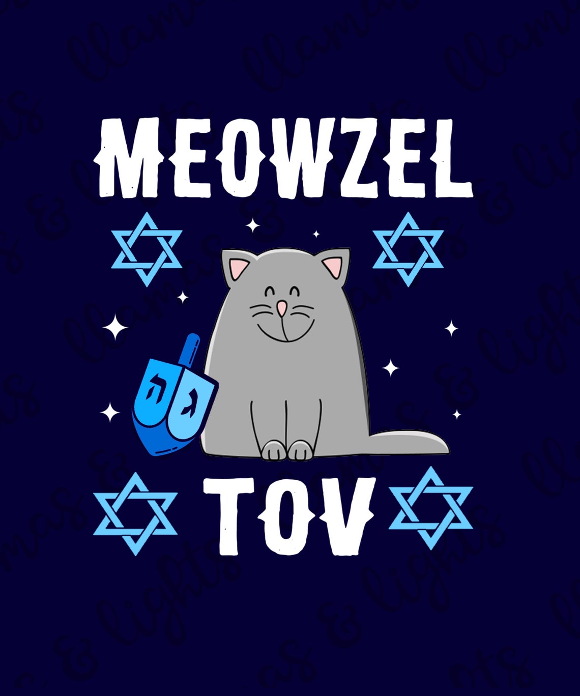 Meowzel Tov Hanukkah Cat Funny Hanukkah Funny Jewish | Etsy