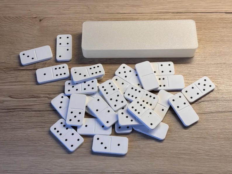 Classic Domino Set With Storage Box Handmade Family Game, Travel ...