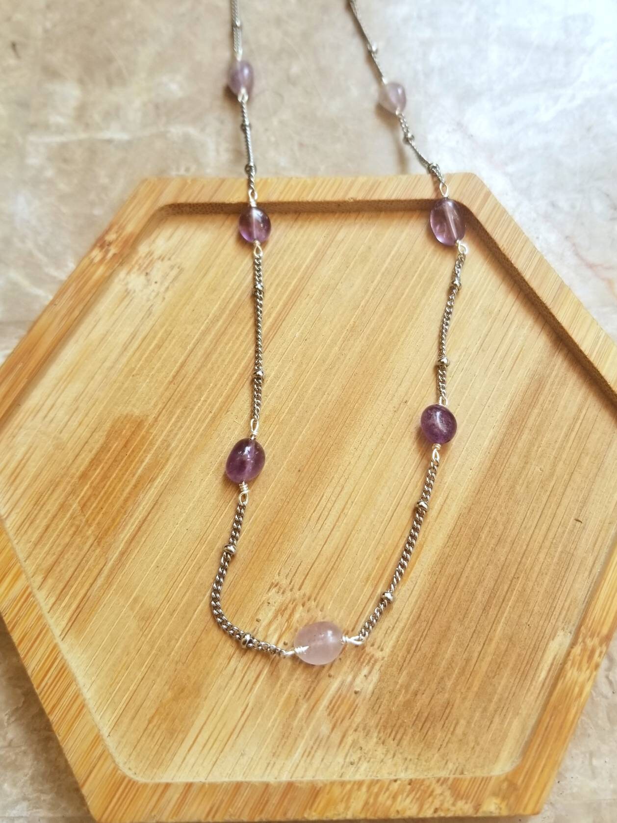 Amethyst Choker Necklace Amethyst Choker Amethyst Necklace | Etsy