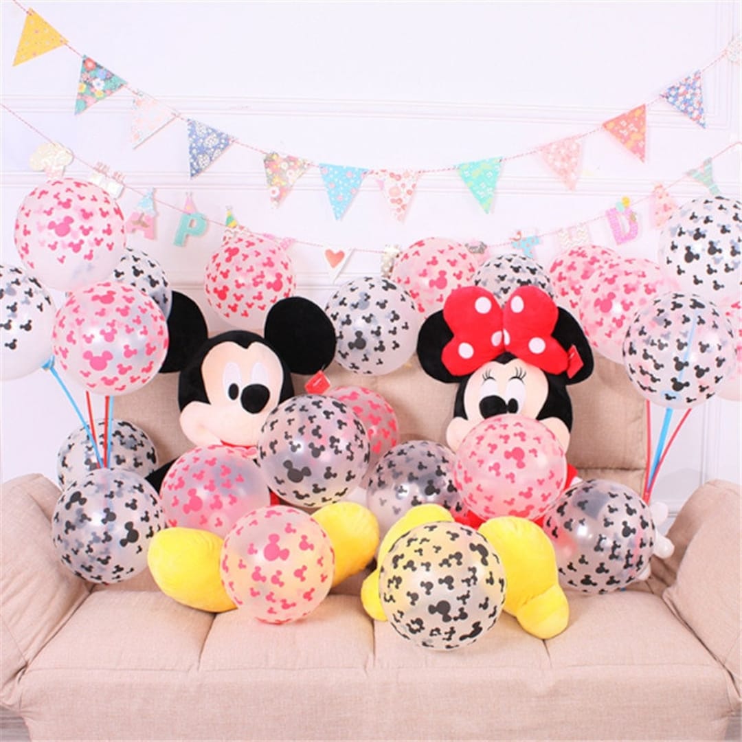 30pcs 12" Disney Balloons Mickey Logo | Mickey Birthday Party Balloon ...