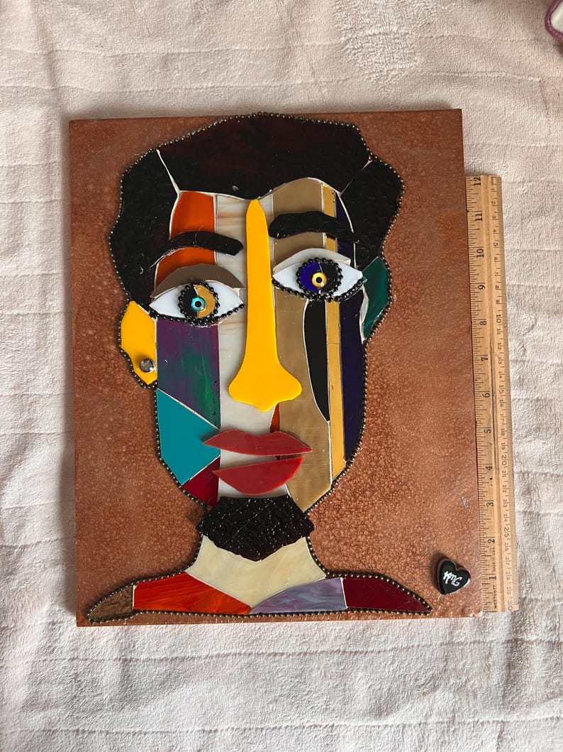 Jazzy "myles" Stained Glass Mosaic Wall Hanging - Etsy