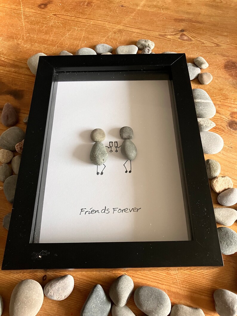 Friends Forever Pebble Art Picture - Etsy