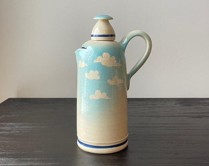 Handmade Studio Art Pottery Cloud Pitcher Owl Signature - Etsy