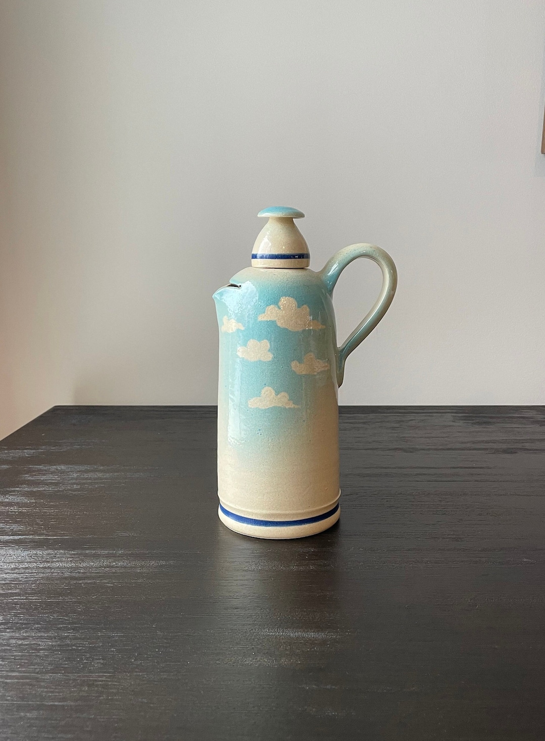Handmade Studio Art Pottery Cloud Pitcher Owl Signature - Etsy