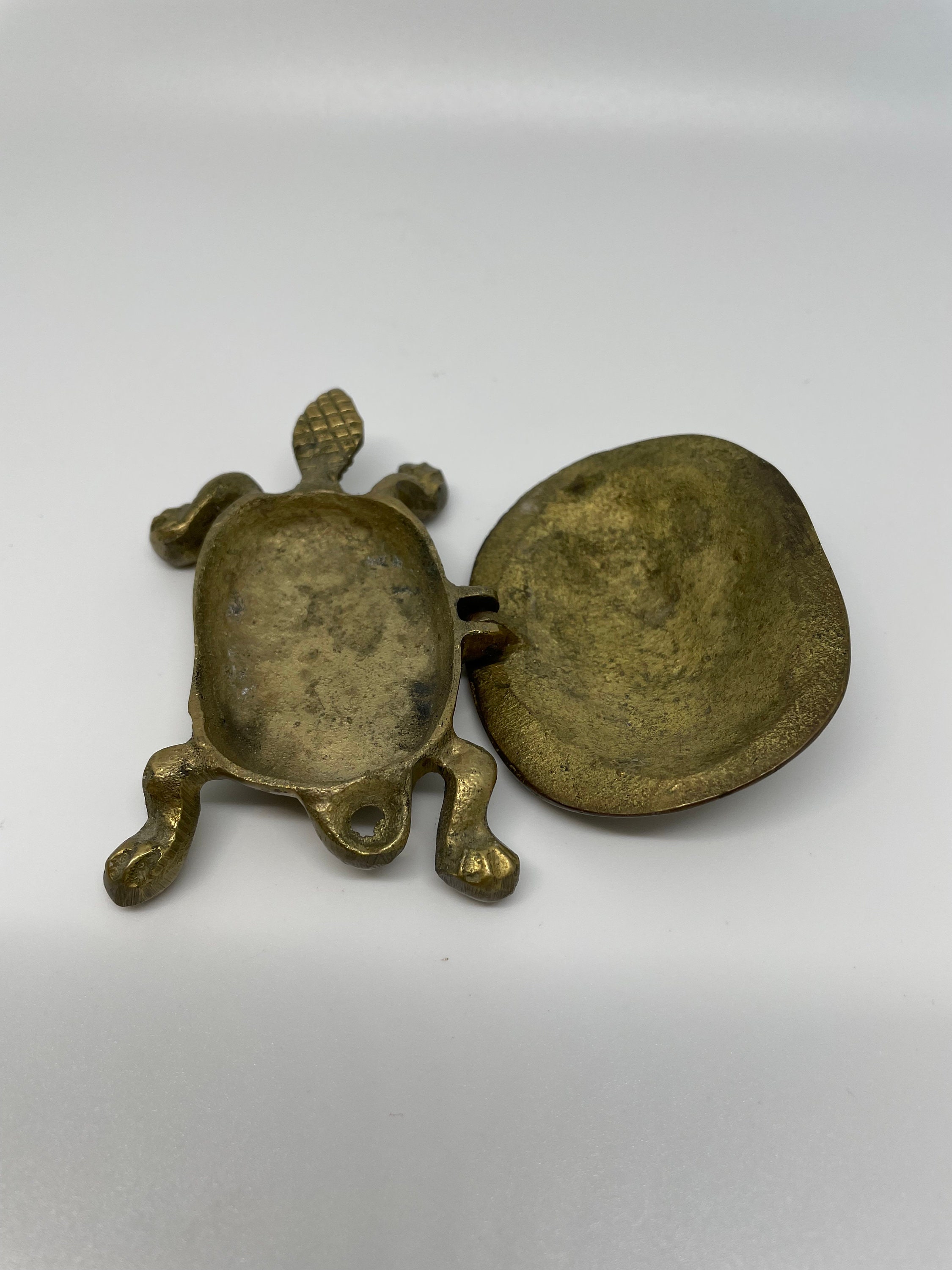 Antique English Early 1900's Brass Hinged Turtle Trinket Box - Etsy