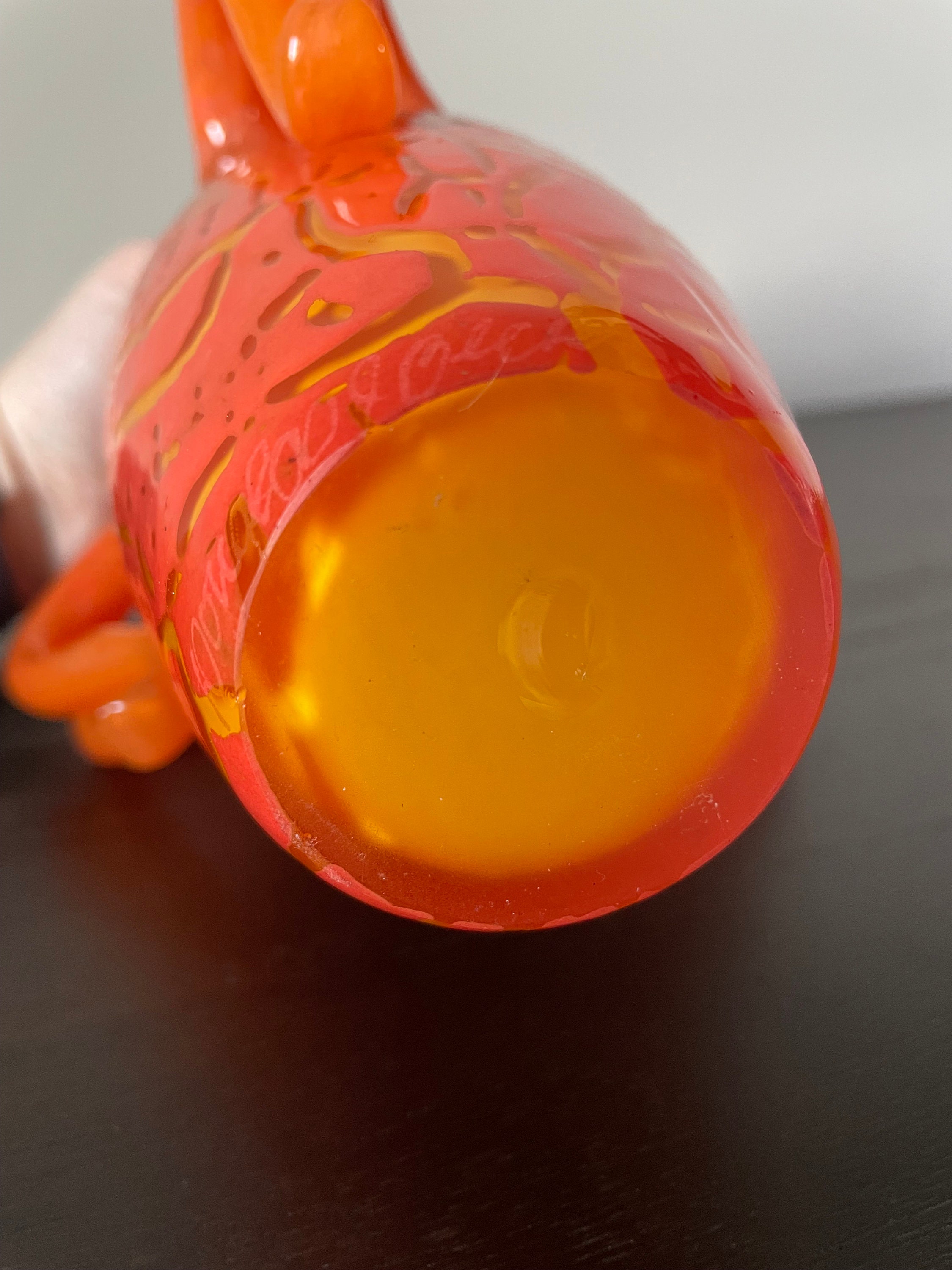 Funky Orange & Yellow Studio Art Glass Vase by Douglas J. Becker - Etsy