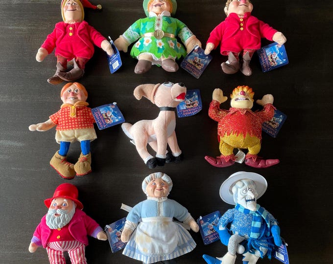 Vintage 9-piece Set of NECA A Year Without Santa Claus Mini Plush ...