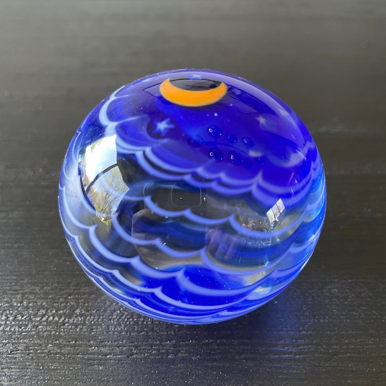 David Salazar of Lundberg Studios Moon & Stars Starry Night Glass ...