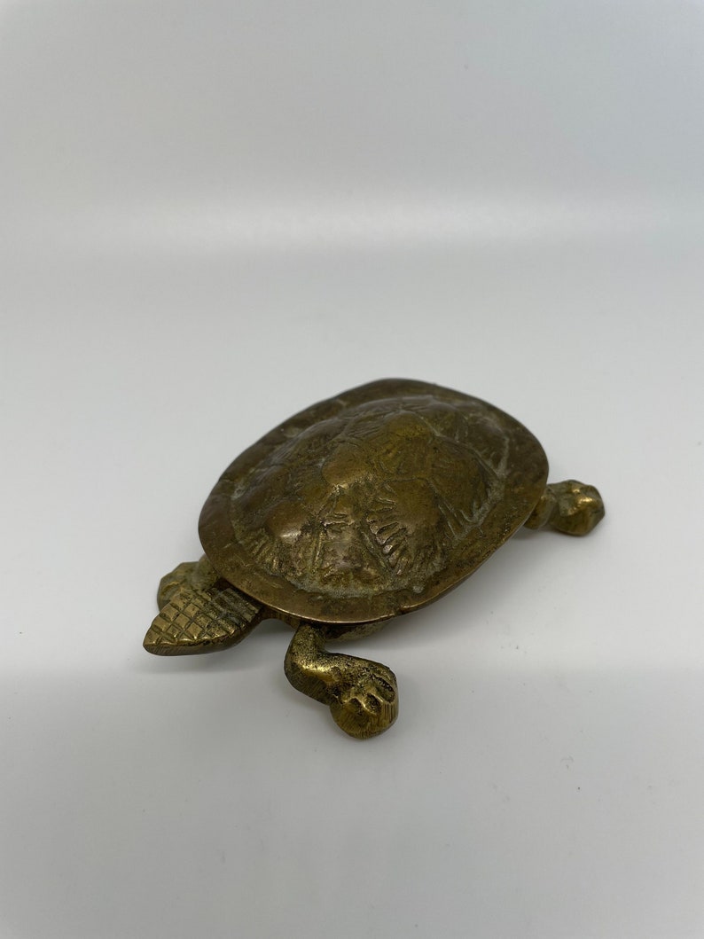 Antique English Early 1900's Brass Hinged Turtle Trinket - Etsy
