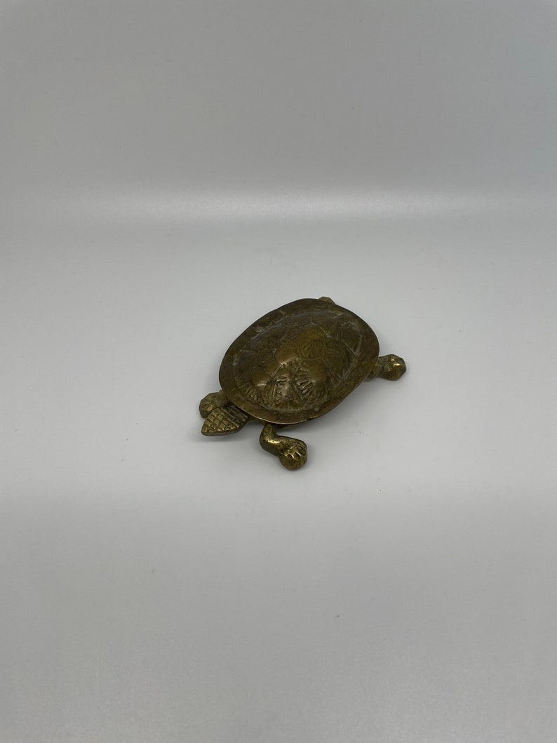 Antique English Early 1900's Brass Hinged Turtle Trinket - Etsy